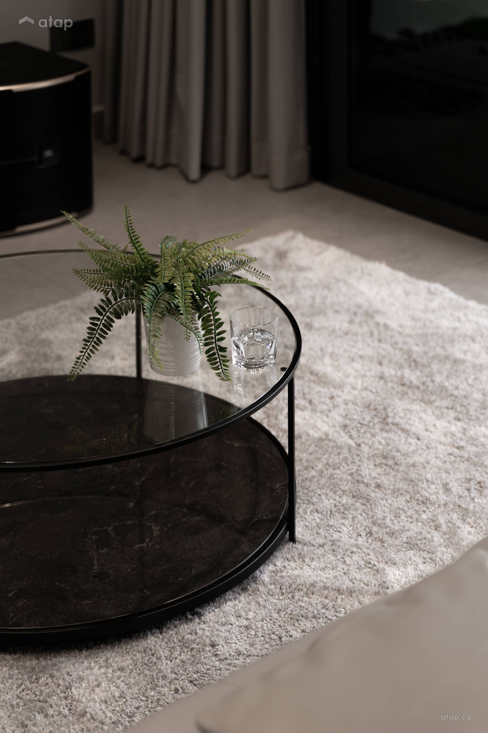 Contemporary Zen Family Room semi-detached design ideas & photos ...