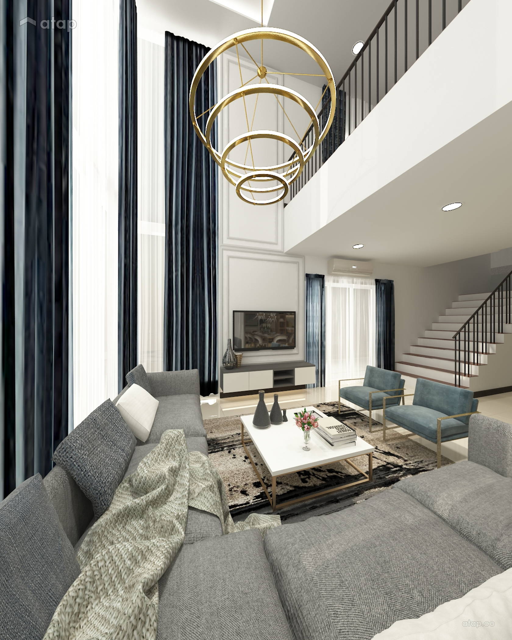 Classic Modern Living Room condominium design ideas & photos Malaysia ...