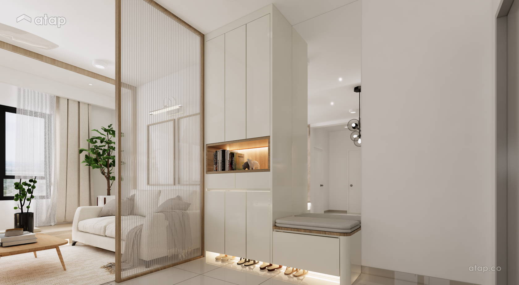 Minimalistic Modern Foyer condominium design ideas & photos Malaysia ...