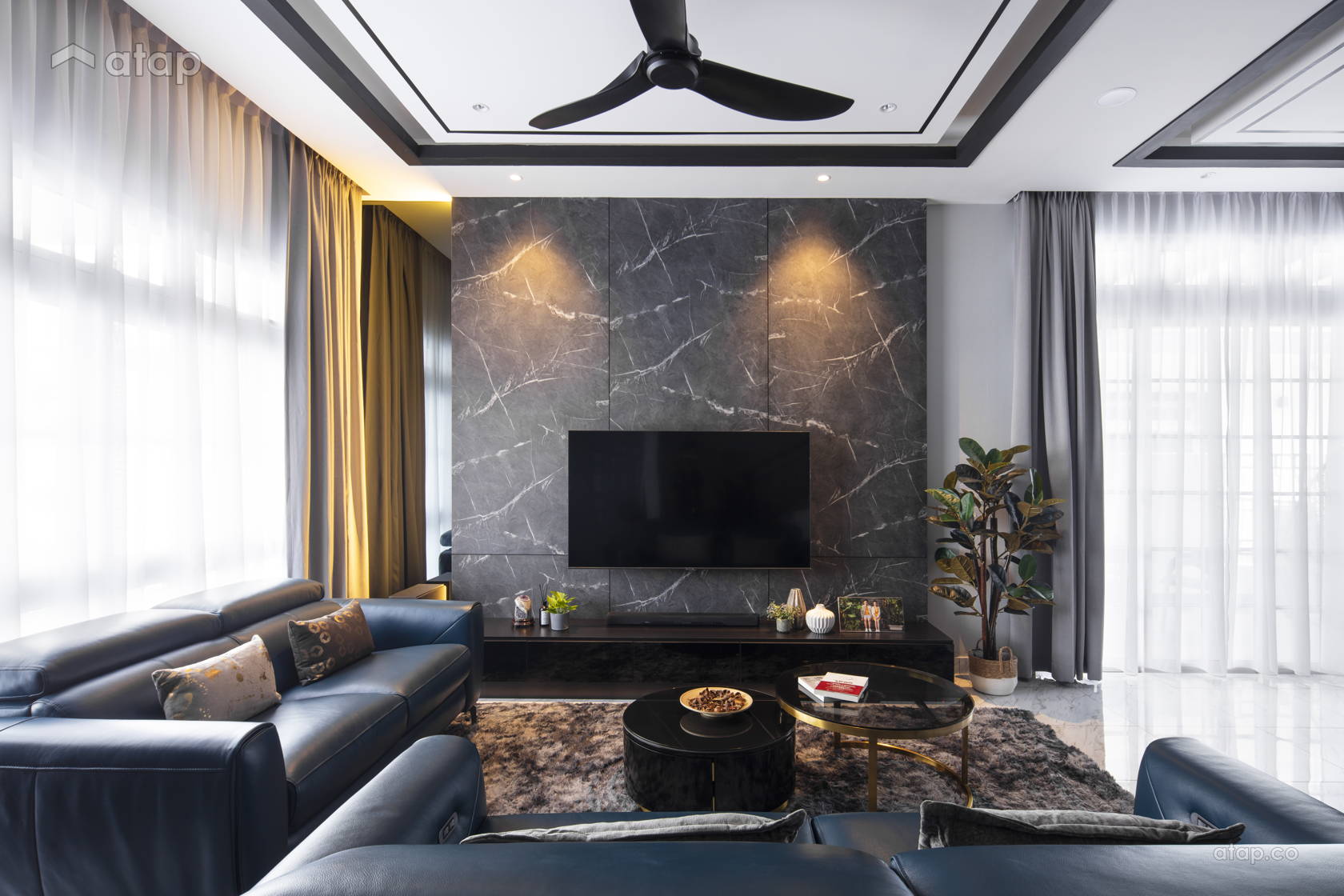 Modern Living Room semi-detached design ideas & photos Malaysia | Atap.co