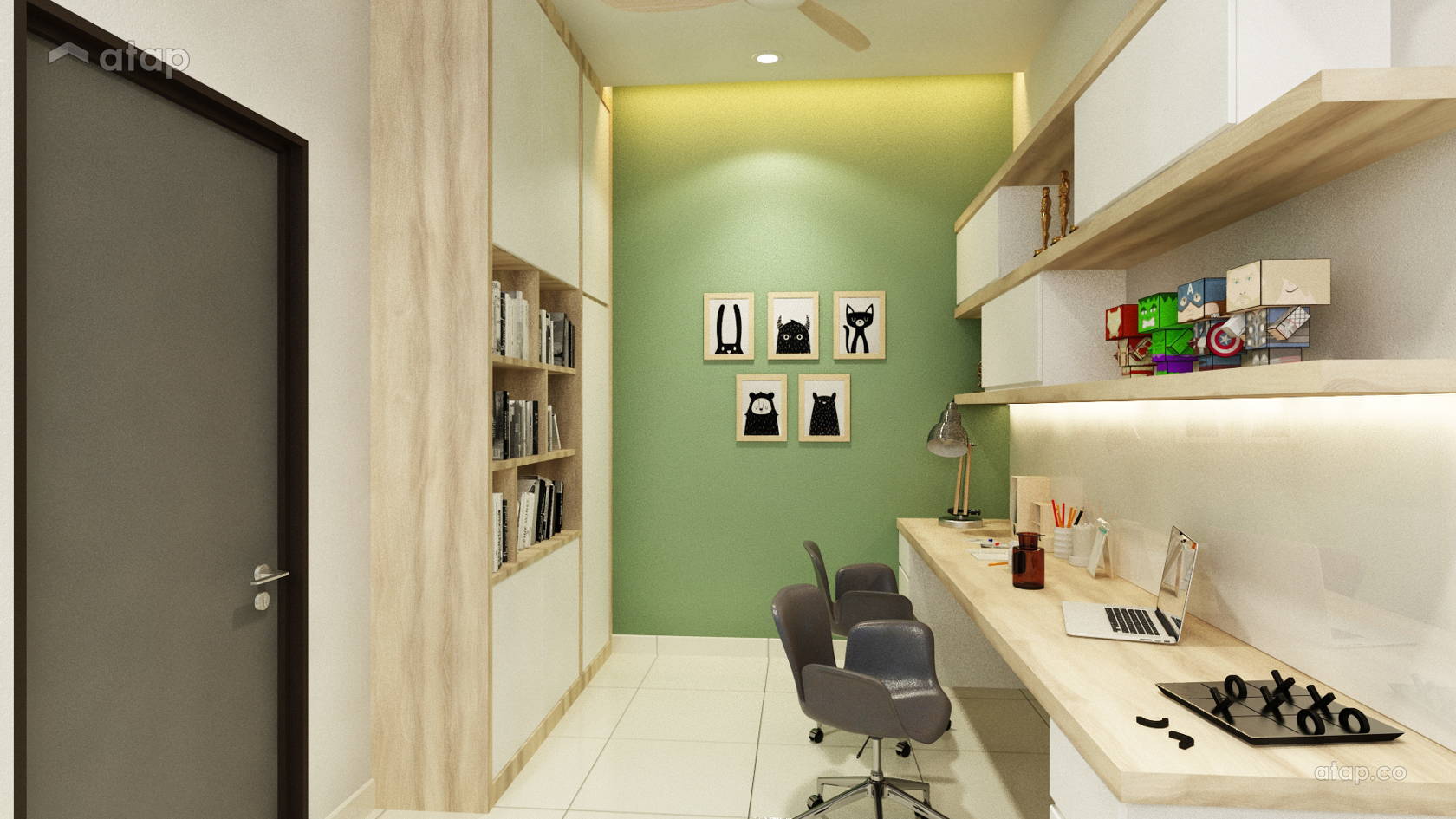 Zen Study Room terrace design ideas & photos Malaysia | Atap.co