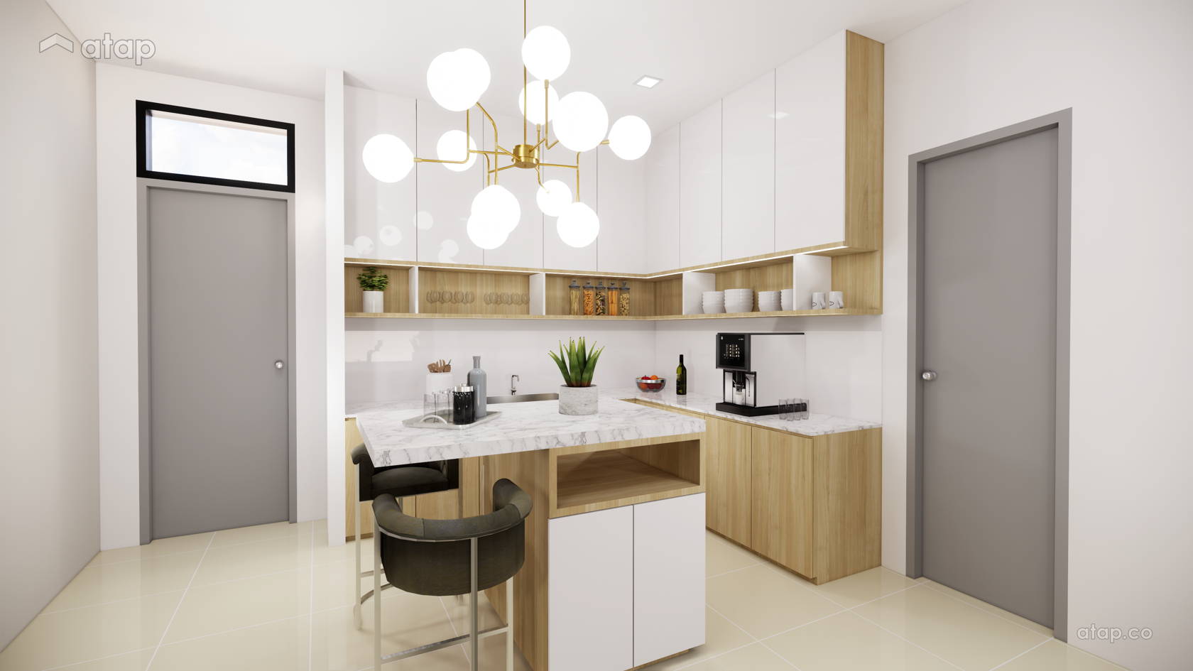 Modern Kitchen terrace design ideas & photos Malaysia | Atap.co