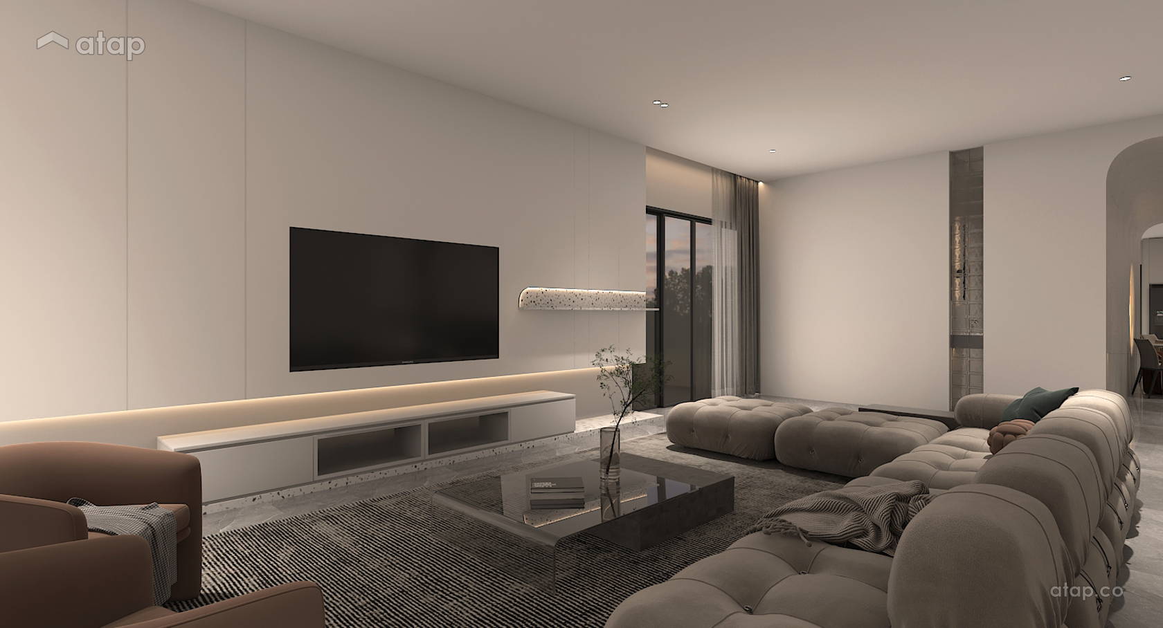 Contemporary Living Room semi-detached design ideas & photos Malaysia ...