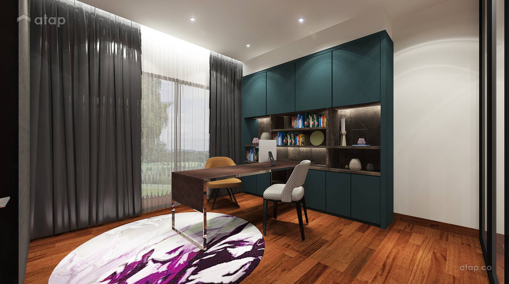 Contemporary Modern Office terrace design ideas & photos Malaysia | Atap.co