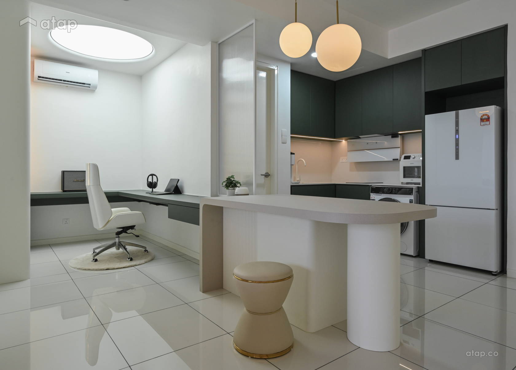 Contemporary Modern Dining Room Study Room condominium design ideas ...