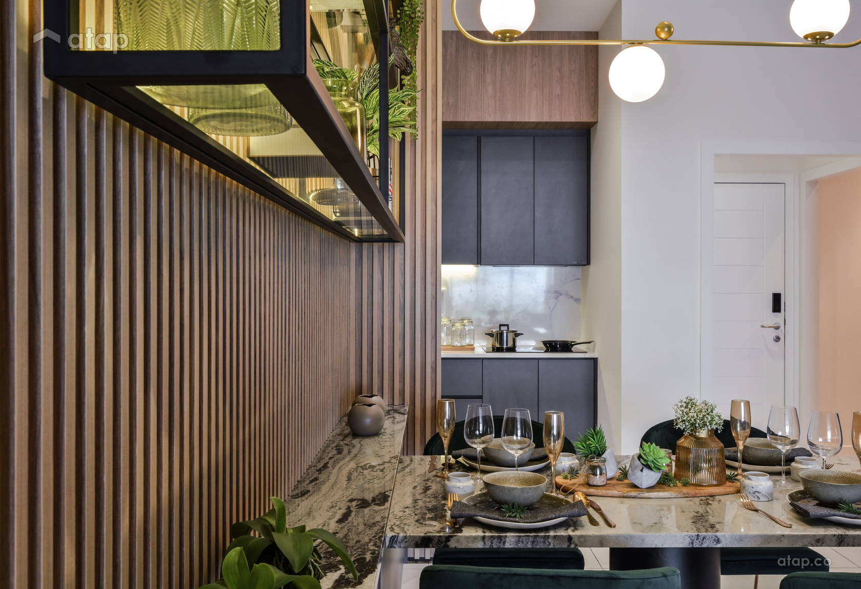 Contemporary Dining Room Kitchen condominium design ideas & photos ...