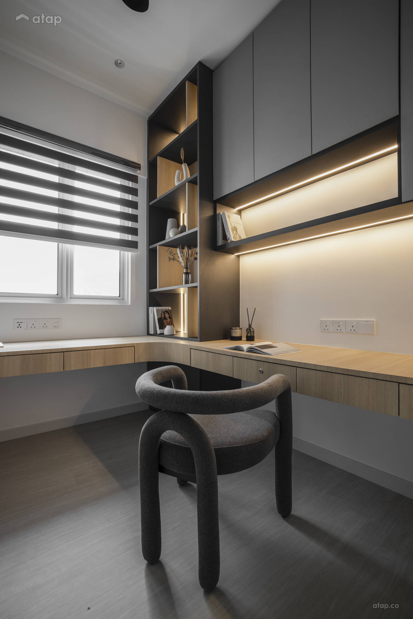 Contemporary Minimalistic Study Room condominium design ideas & photos ...