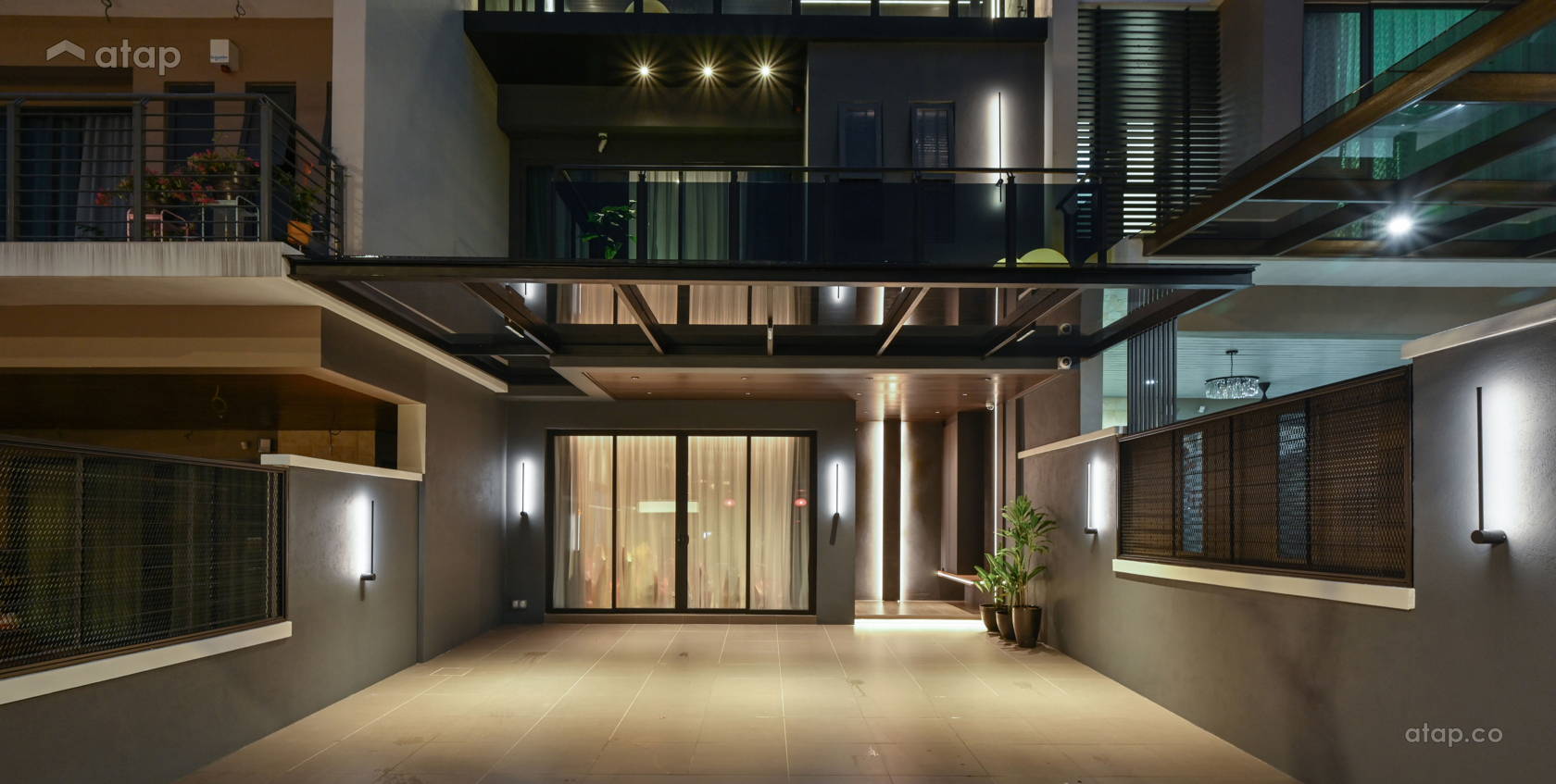 Industrial Modern Exterior terrace design ideas & photos Malaysia | Atap.co