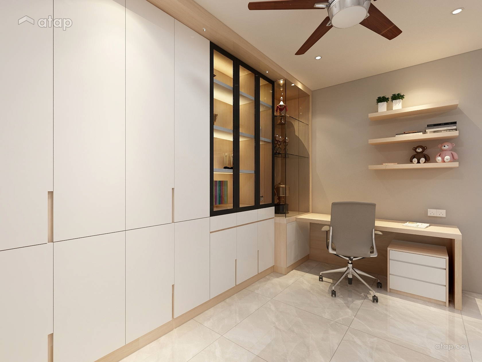 Contemporary Minimalistic Study Room terrace design ideas & photos ...