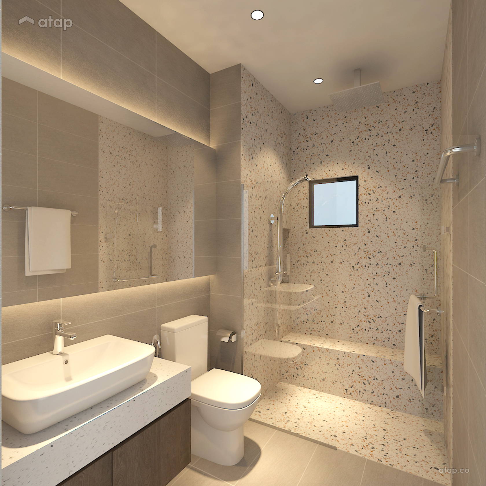 Contemporary Modern Bathroom semi-detached design ideas & photos ...