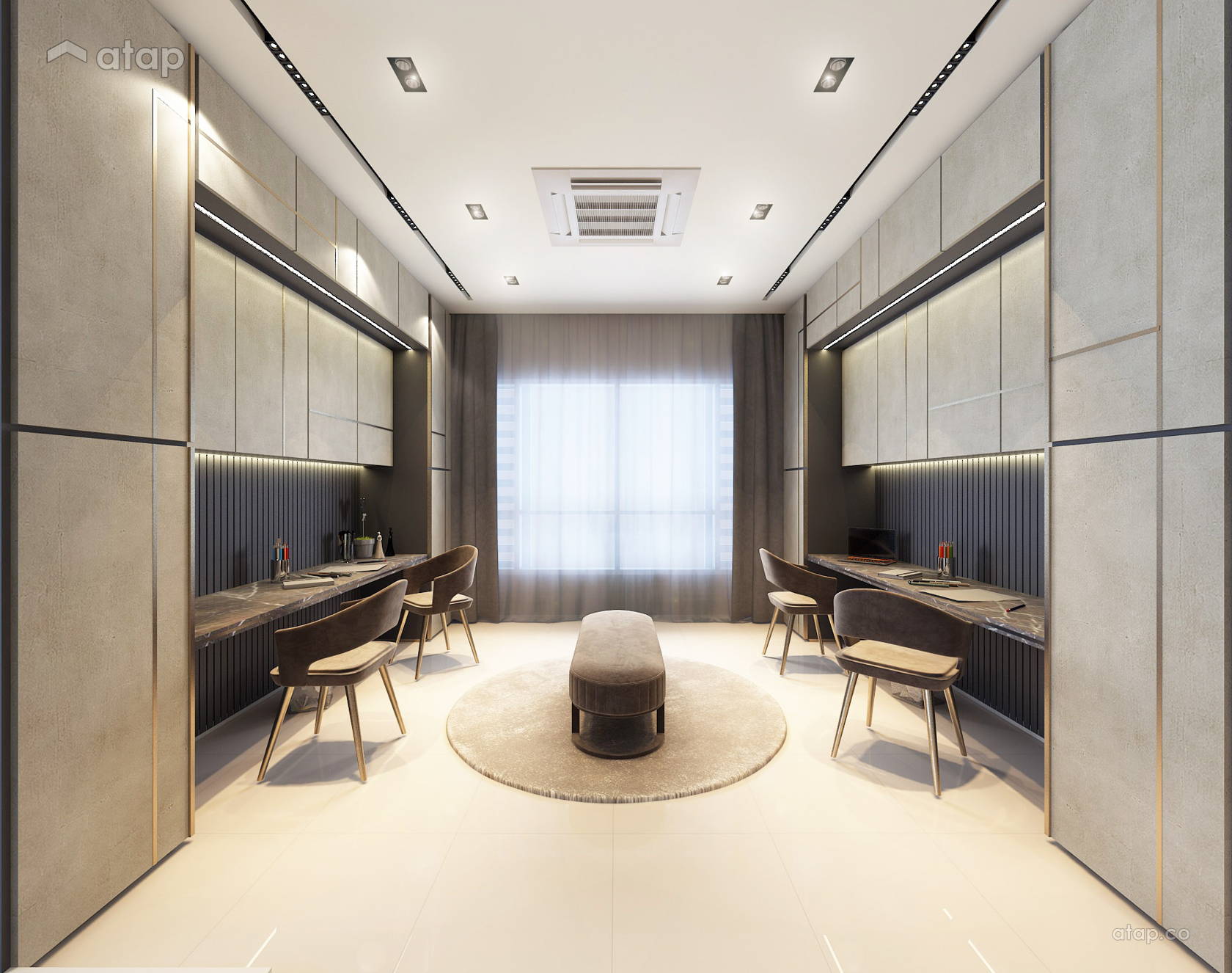 Modern Study Room bungalow design ideas & photos Malaysia | Atap.co