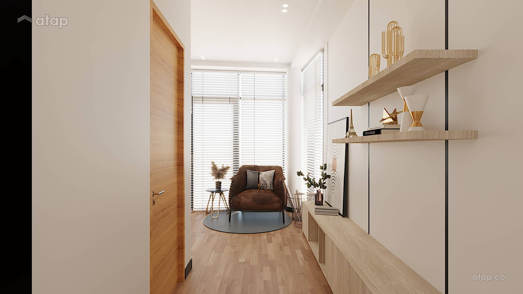 Modern Zen Study Room terrace design ideas & photos Malaysia | Atap.co