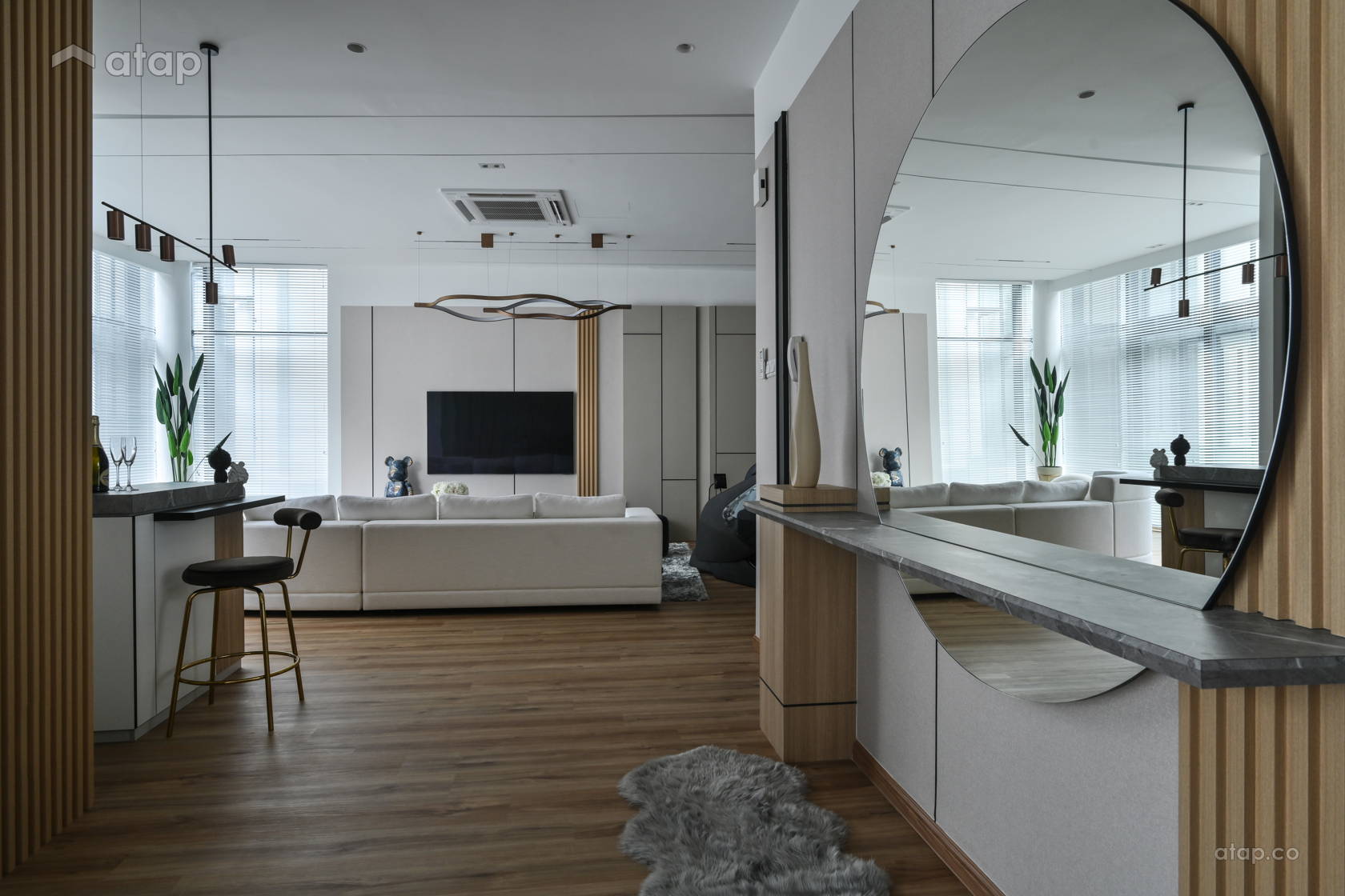 Modern Zen Living Room terrace design ideas & photos Malaysia | Atap.co