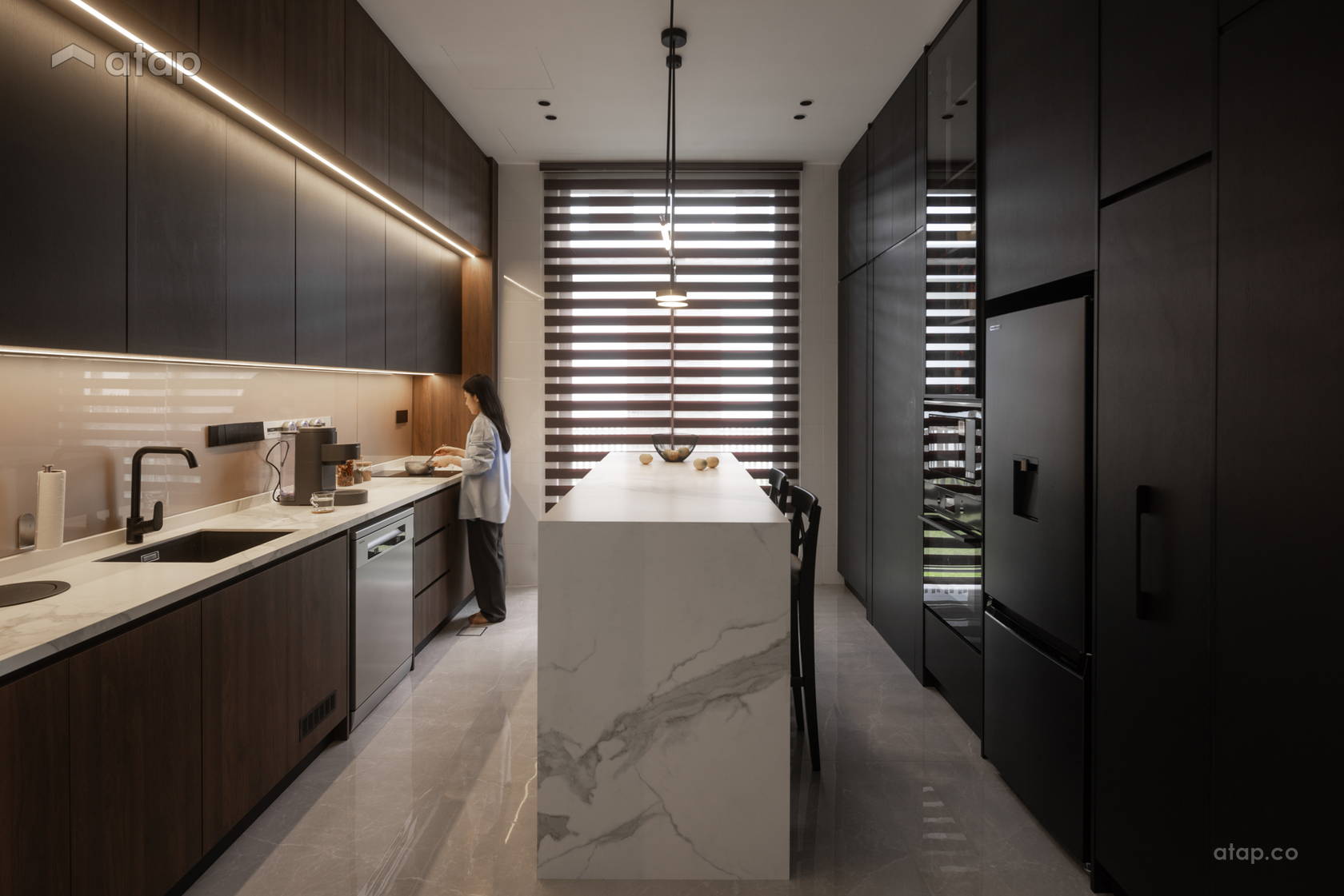 Contemporary Modern Kitchen semi-detached design ideas & photos ...