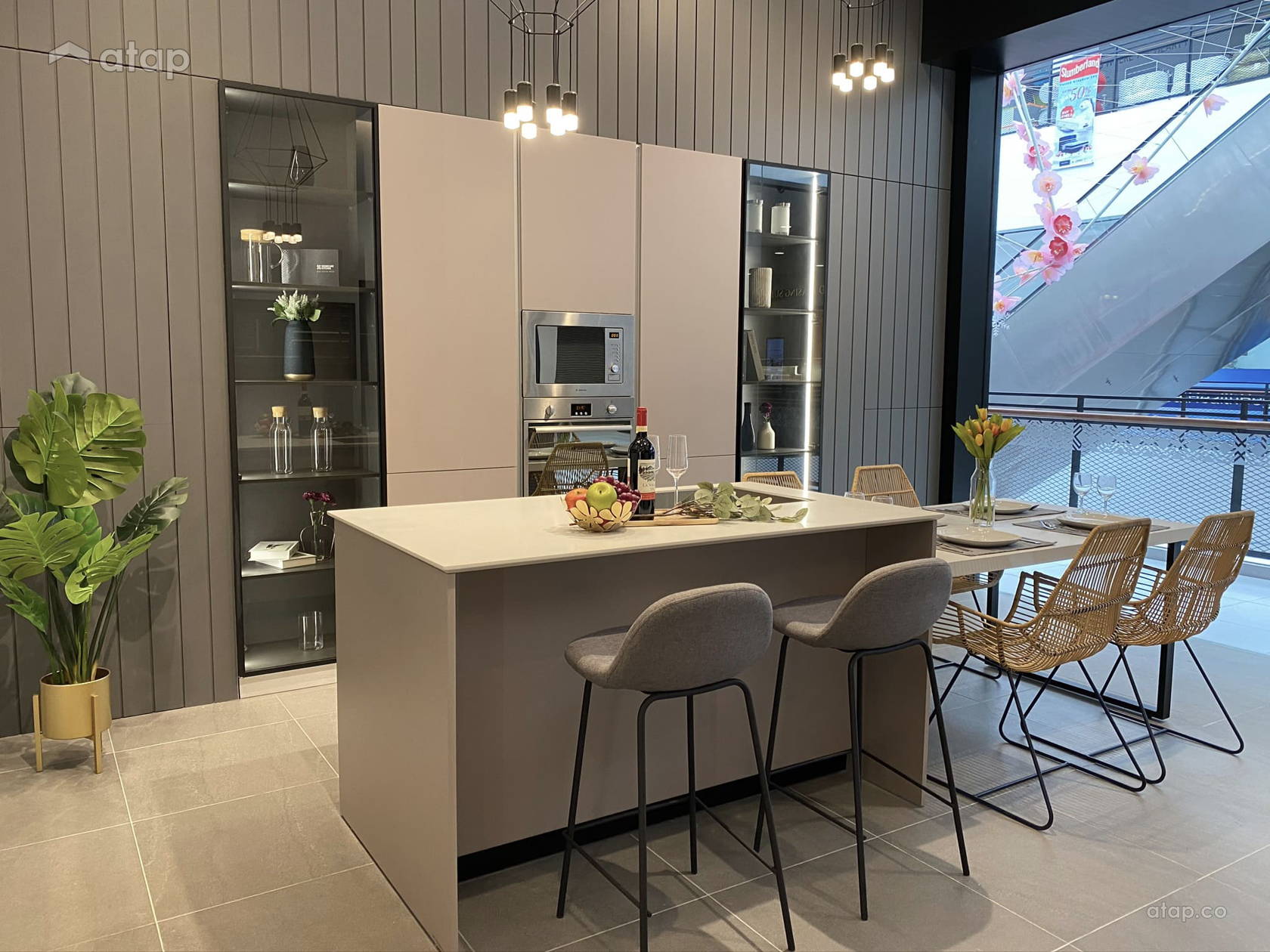 Modern Kitchen shopping mall design ideas & photos Malaysia | Atap.co
