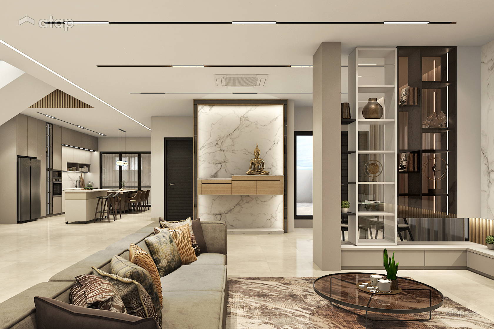 Contemporary Minimalistic Living Room terrace design ideas & photos ...
