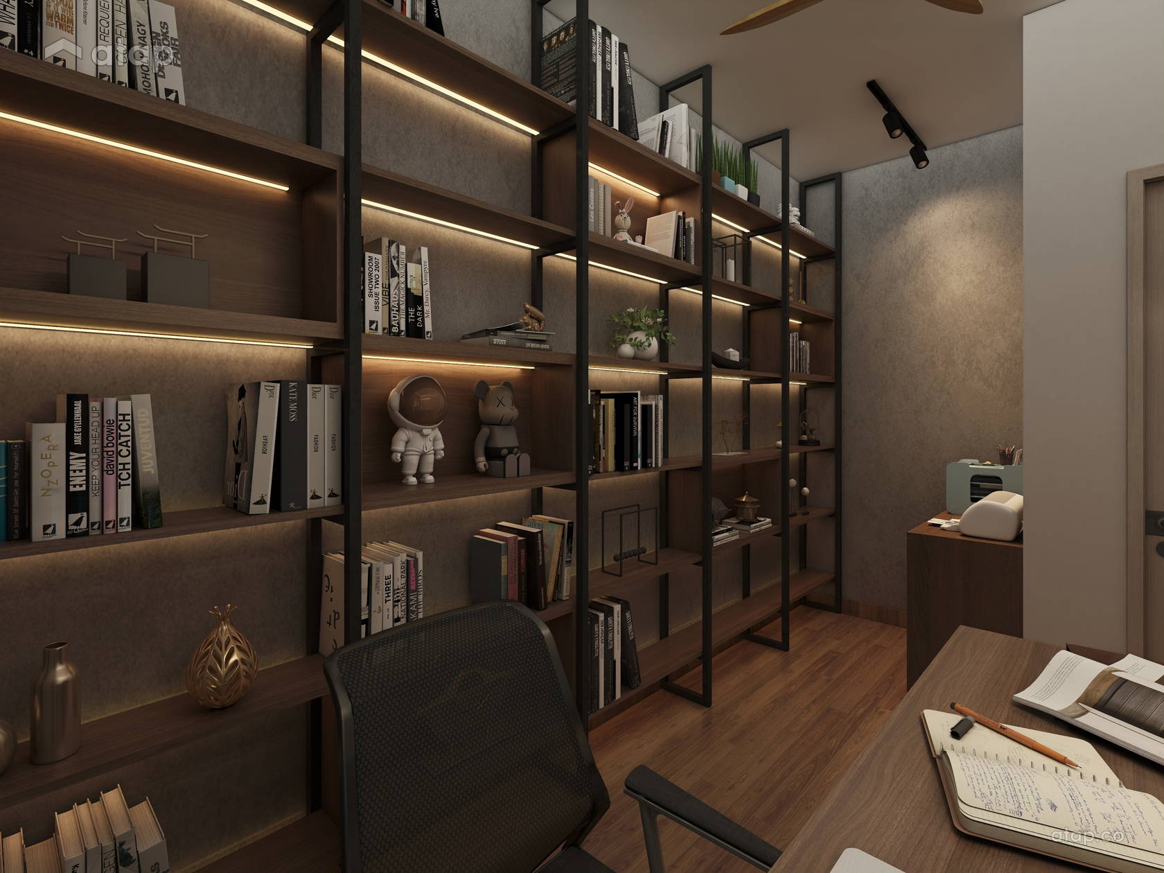 Industrial Study Room condominium design ideas & photos Malaysia | Atap.co