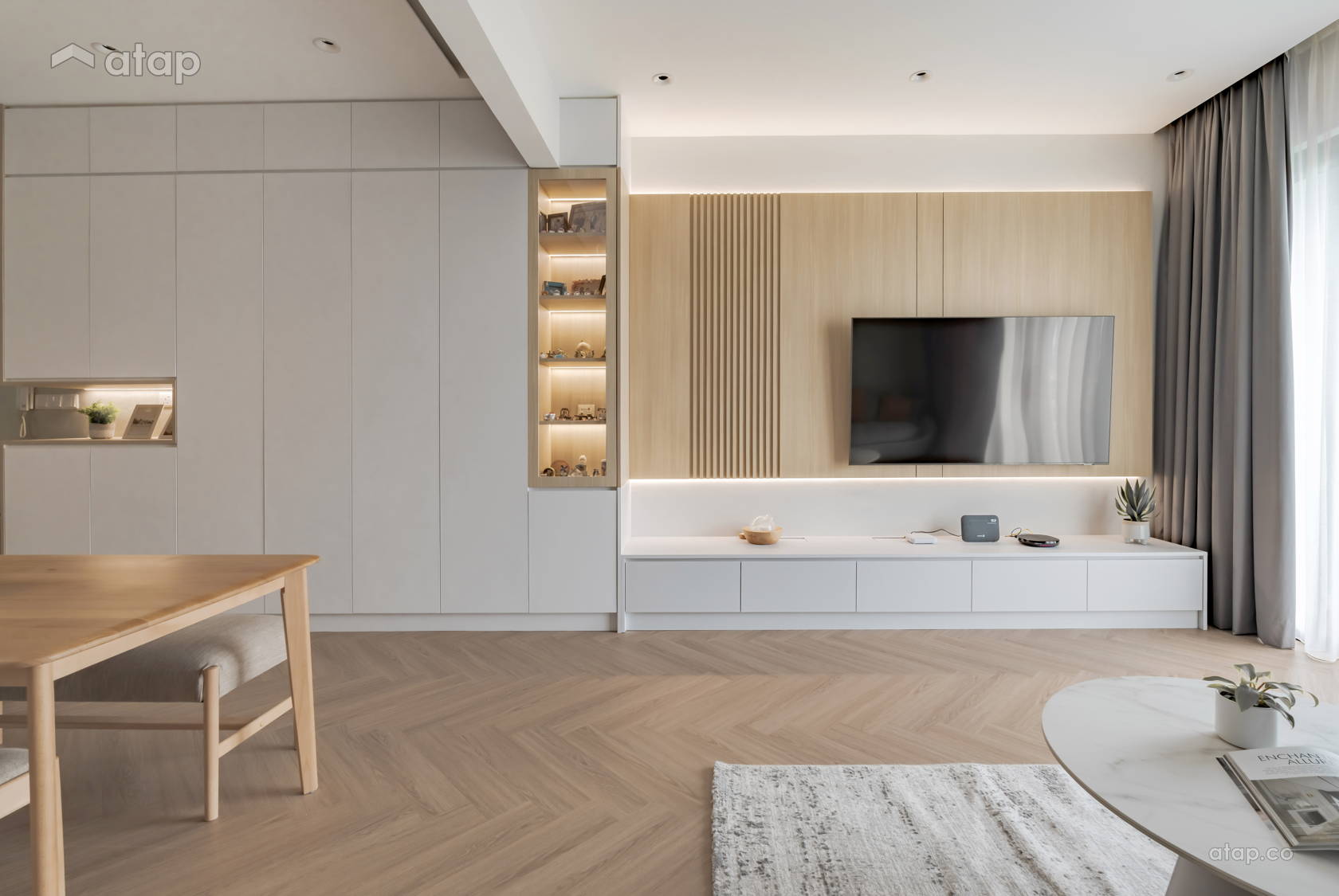 Minimalistic Scandinavian Living Room condominium design ideas & photos ...
