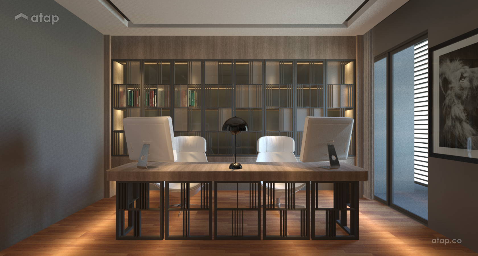 Contemporary Modern Study Room semi-detached design ideas & photos ...