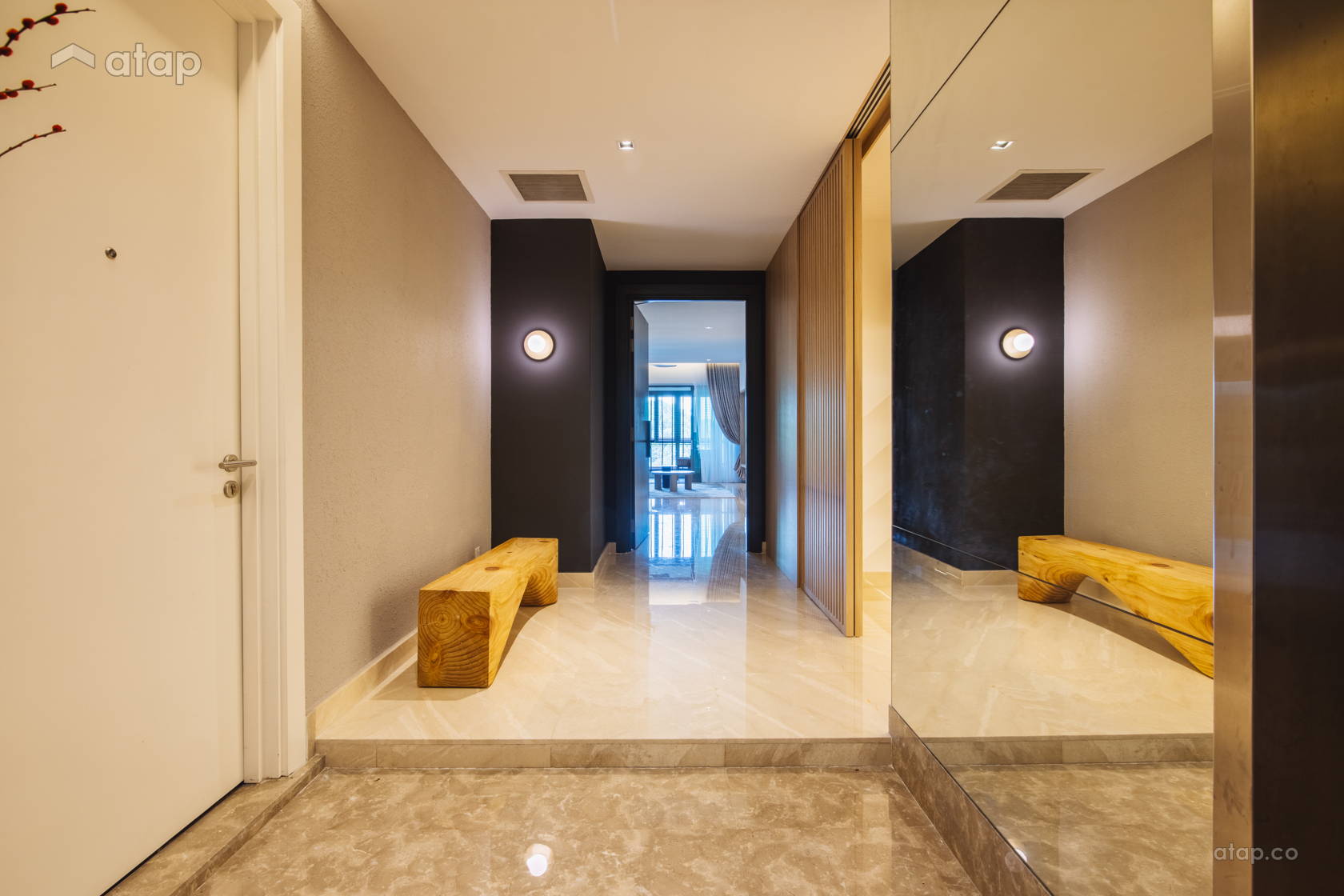 Scandinavian Zen Foyer condominium design ideas & photos Malaysia | Atap.co