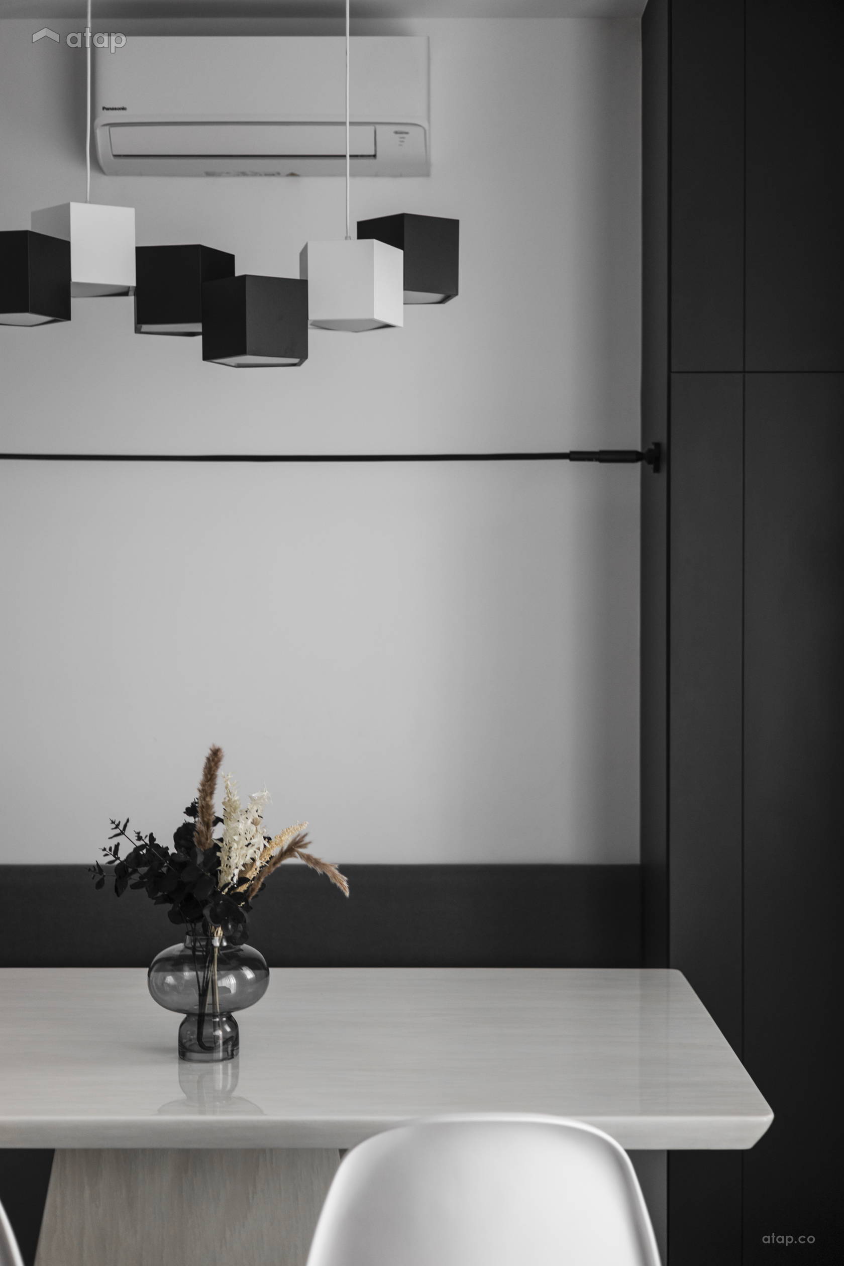 Contemporary Minimalistic Dining Room condominium design ideas & photos ...