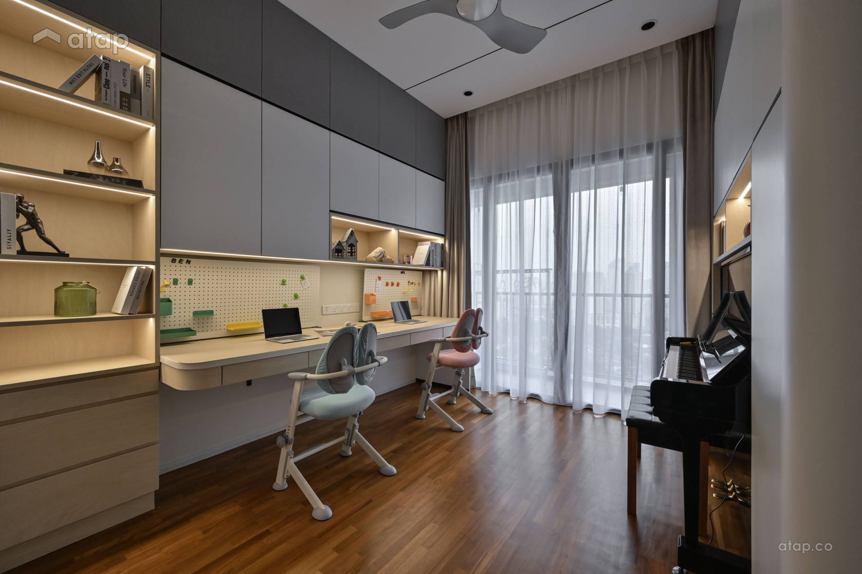 Contemporary Minimalistic Study Room condominium design ideas & photos ...