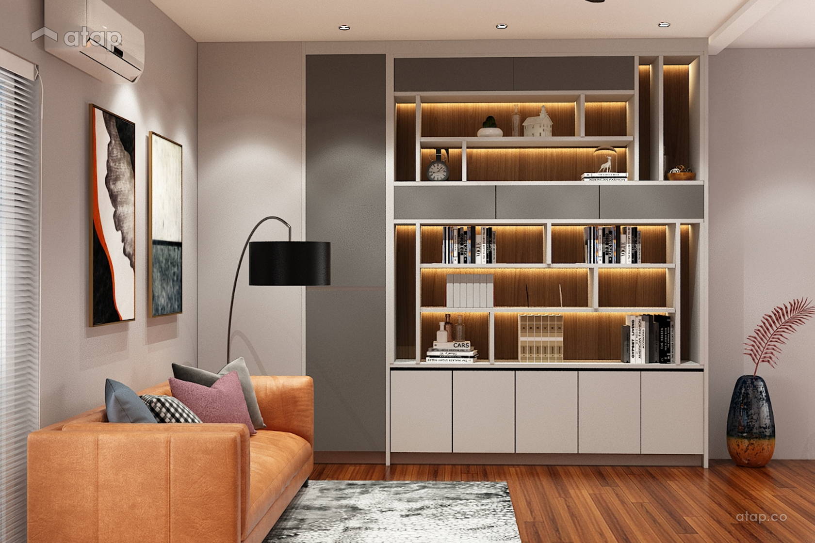 Contemporary Modern Office Study Room bungalow design ideas & photos ...