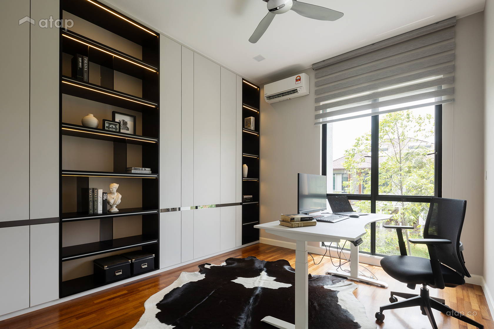 Contemporary Modern Office Study Room terrace design ideas & photos ...