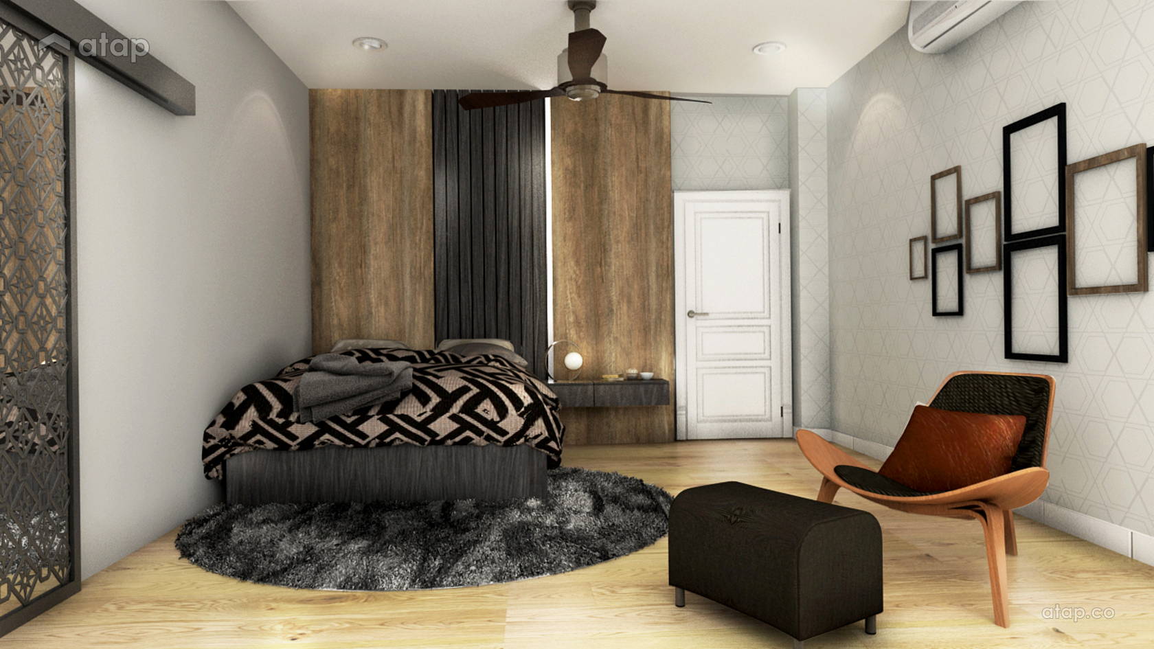 Classic Zen Bedroom condominium design ideas & photos Malaysia | Atap.co