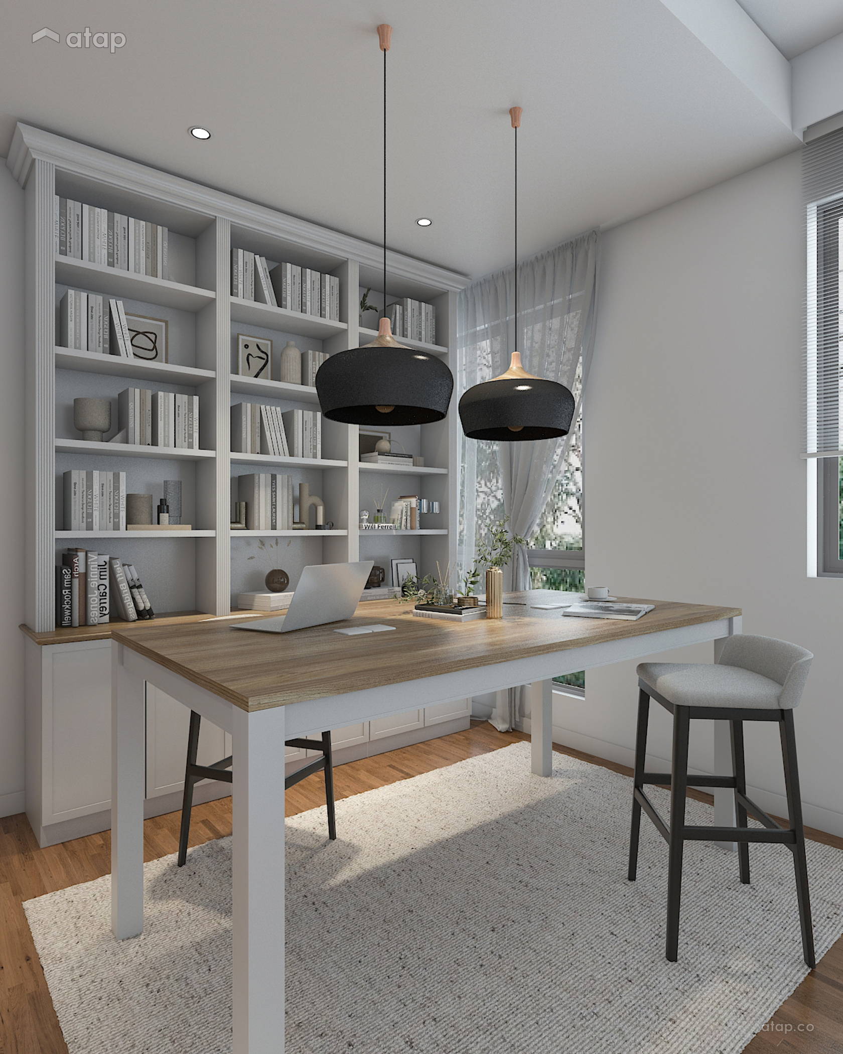 Classic Modern Study Room townhouse design ideas & photos Malaysia ...