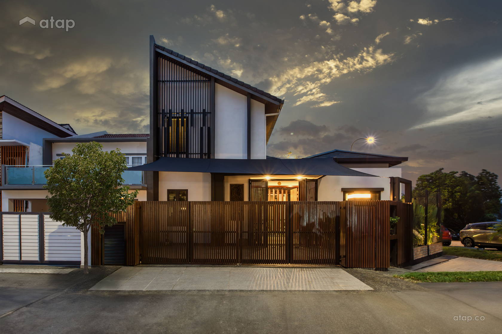 Modern Zen Exterior terrace design ideas & photos Malaysia | Atap.co