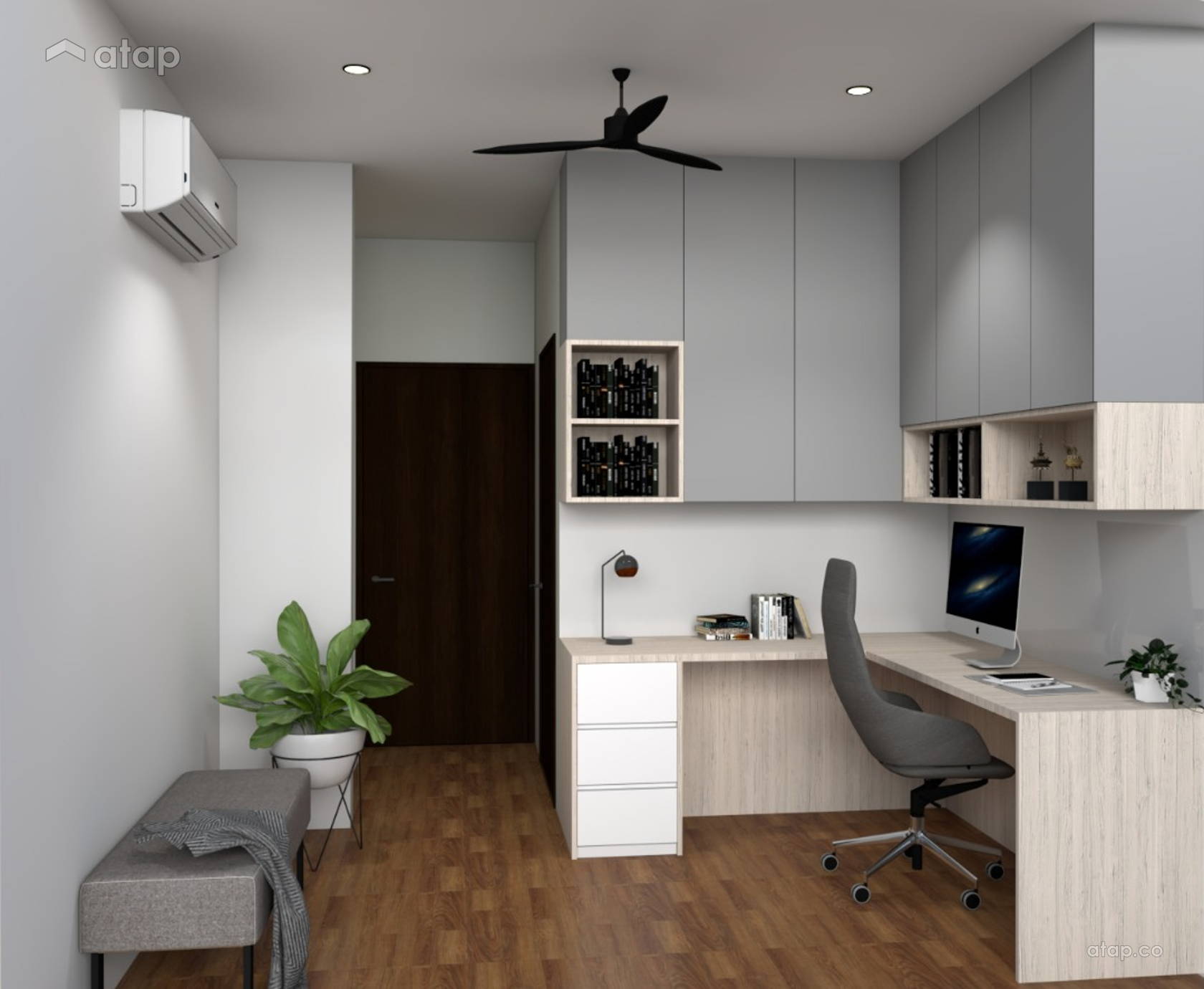 Modern Study Room condominium design ideas & photos Malaysia | Atap.co