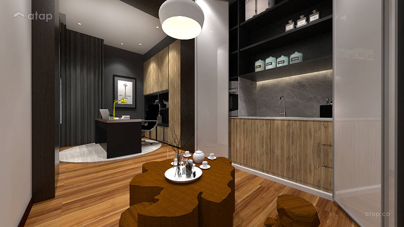 Contemporary Rustic Study Room terrace design ideas & photos Malaysia ...