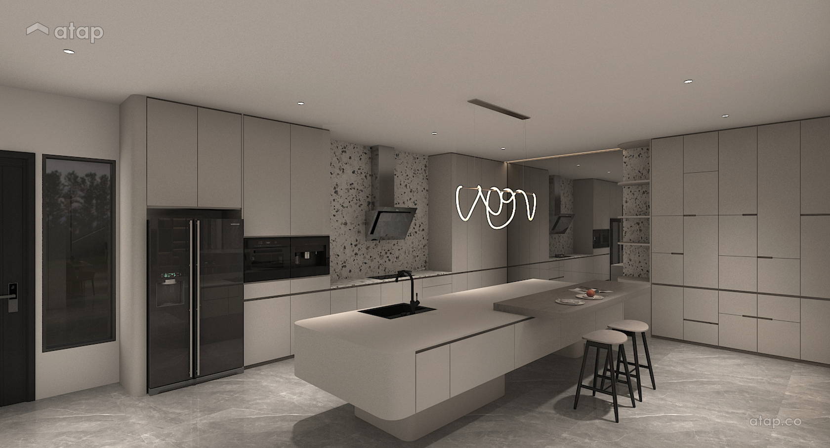 Contemporary Kitchen semi-detached design ideas & photos Malaysia | Atap.co