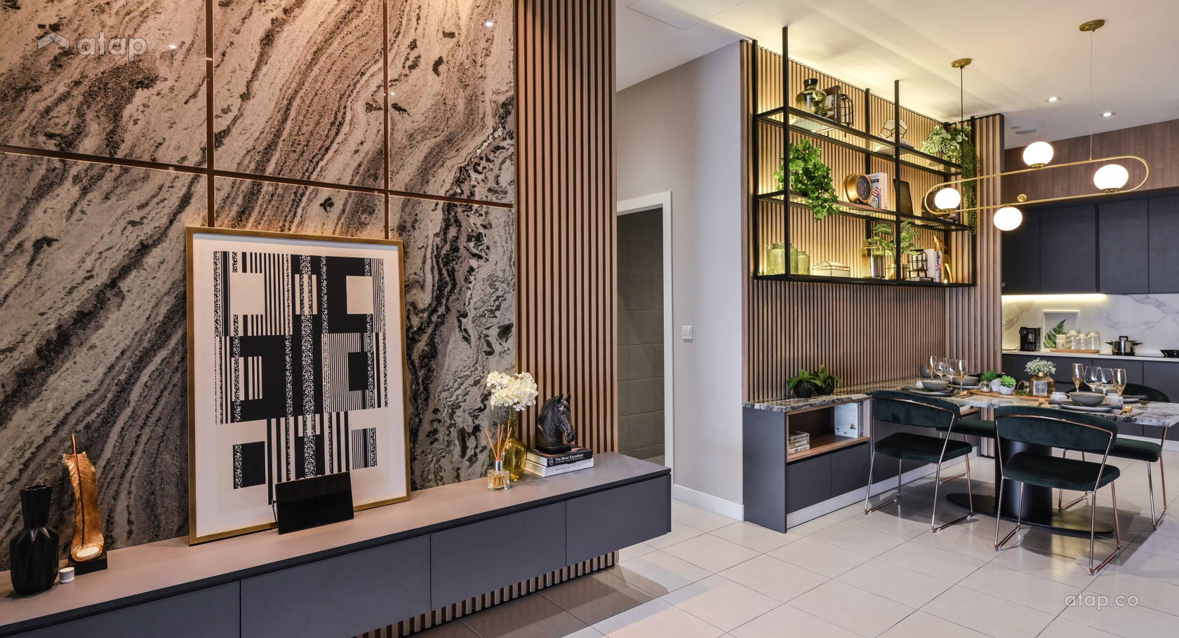 Contemporary Dining Room Living Room condominium design ideas & photos ...