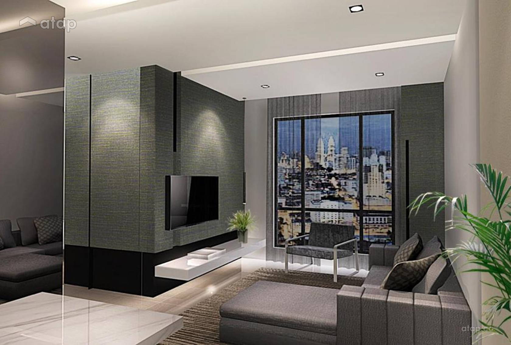 Contemporary Modern Living Room condominium design ideas & photos ...