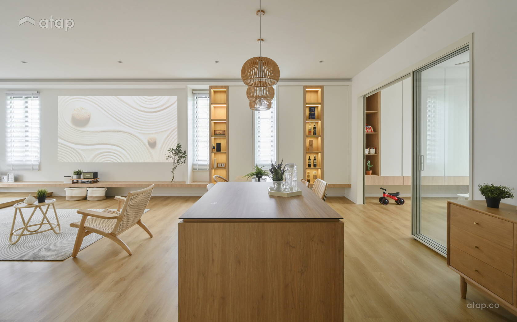Minimalistic Dining Room Living Room terrace design ideas & photos ...