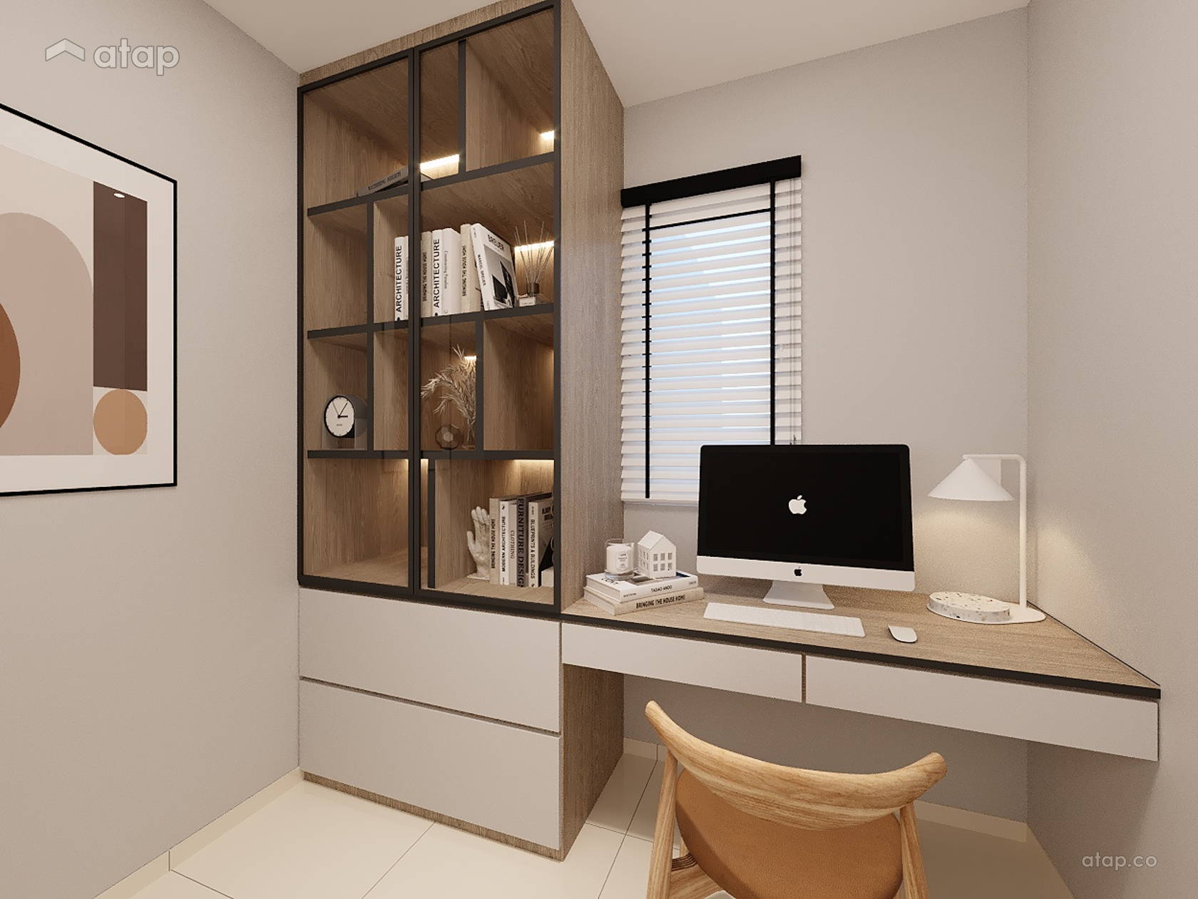 Modern Rustic Study Room condominium design ideas & photos Malaysia ...