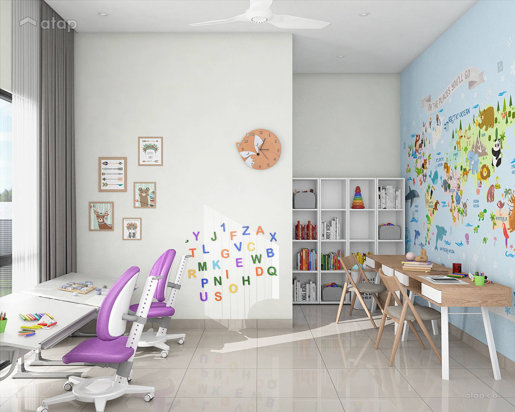 Kids Study Room semi-detached design ideas & photos Malaysia | Atap.co