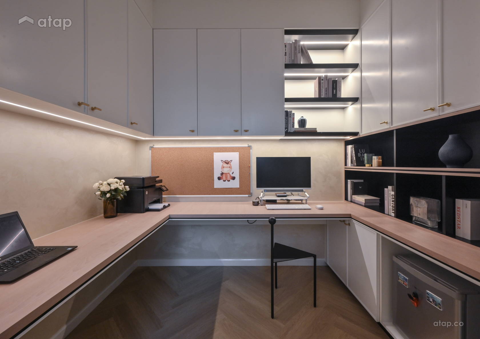 Contemporary Modern Office Study Room condominium design ideas & photos ...