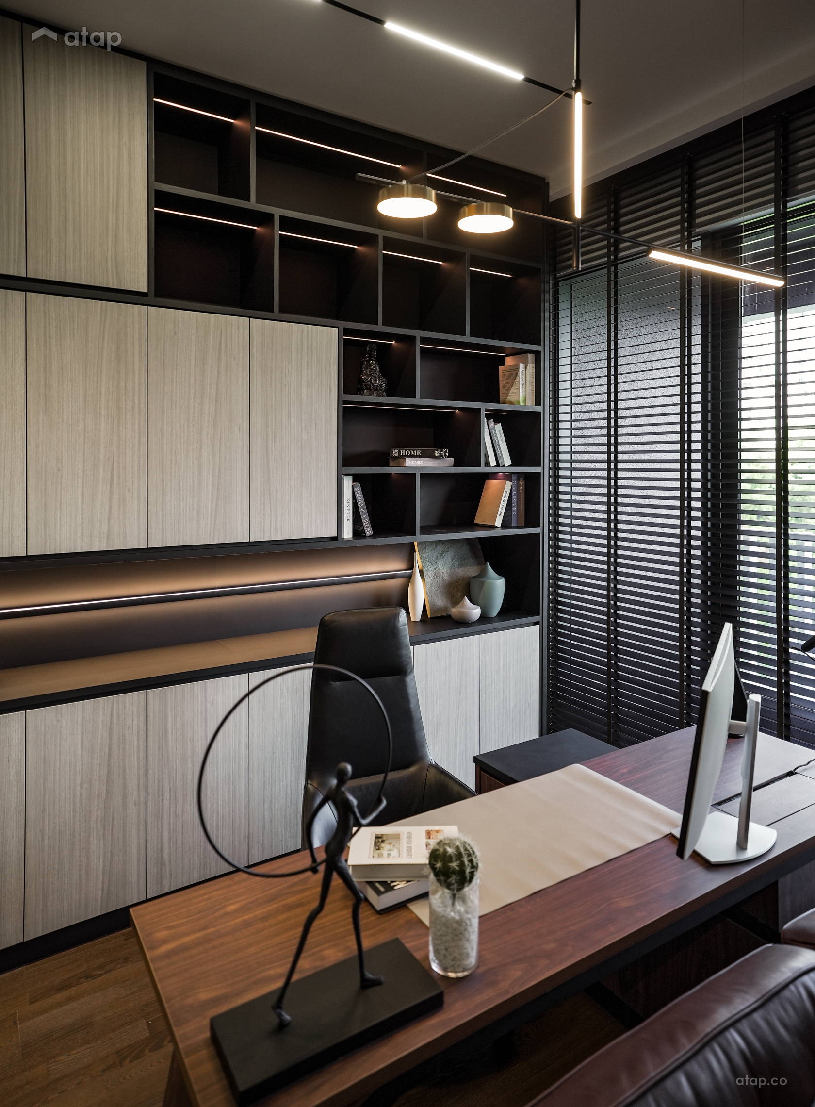 Contemporary Modern Office Study Room condominium design ideas & photos ...