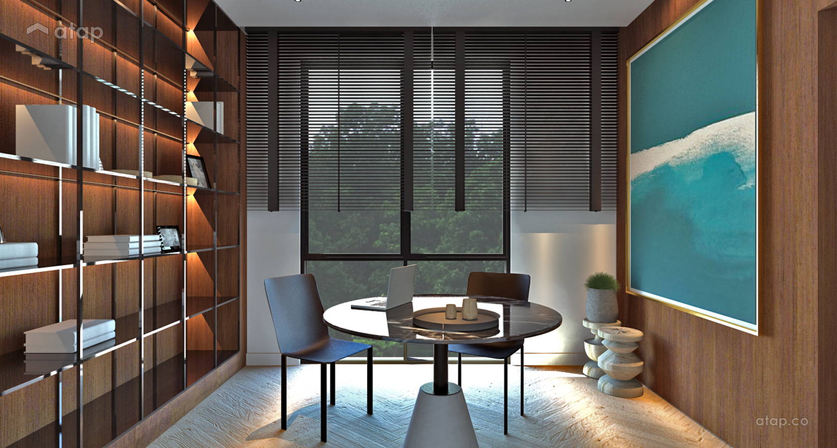 Contemporary Modern Study Room condominium design ideas & photos ...