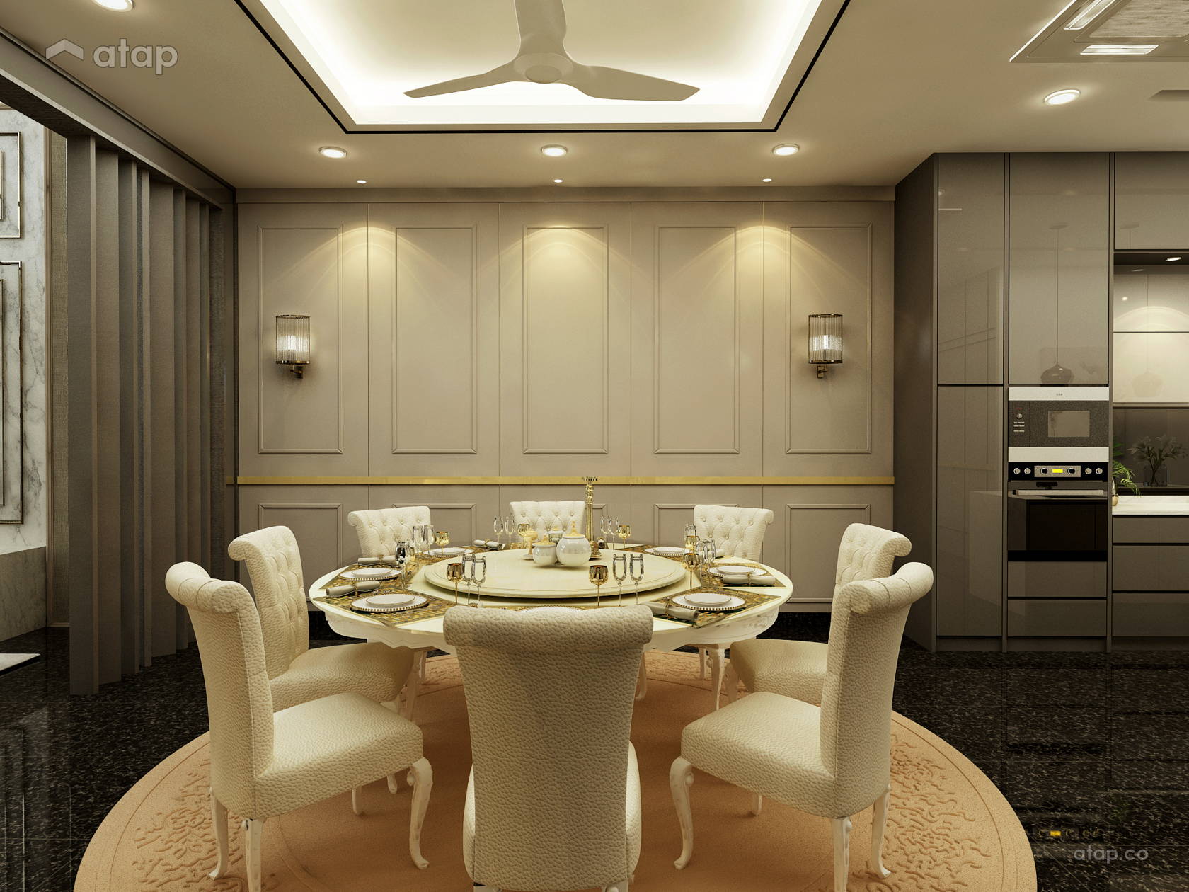 Classic Modern Dining Room terrace design ideas & photos Malaysia | Atap.co