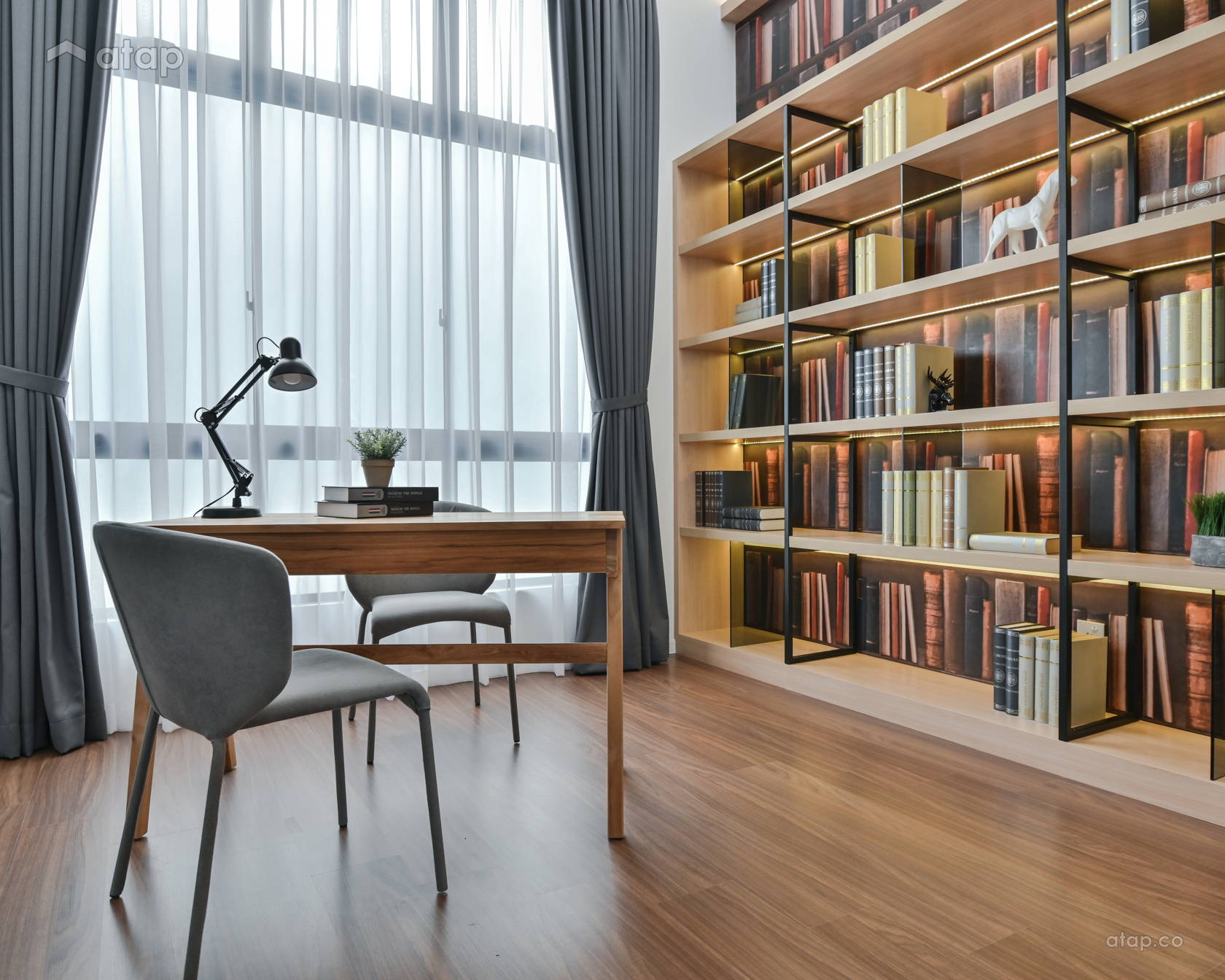 Contemporary Modern Study Room semi-detached design ideas & photos ...