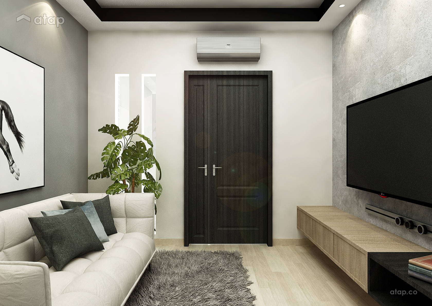 Contemporary Minimalistic Living Room terrace design ideas & photos ...