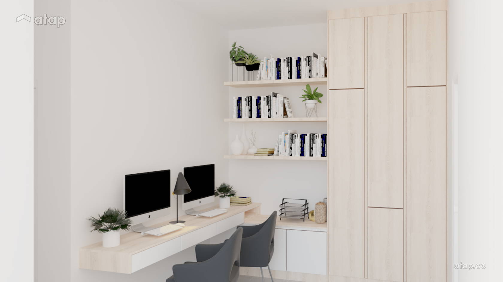 Modern Scandinavian Study Room terrace design ideas & photos Malaysia ...