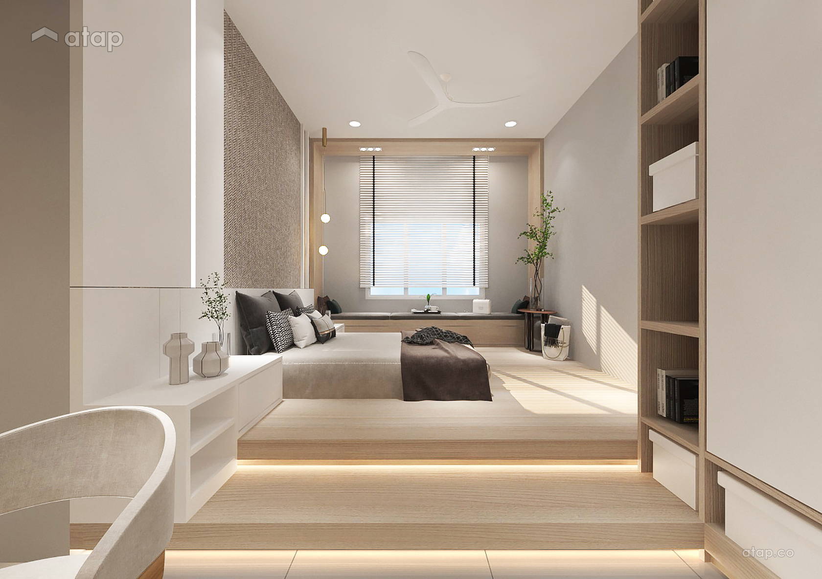 Zen Bedroom condominium design ideas & photos Malaysia | Atap.co