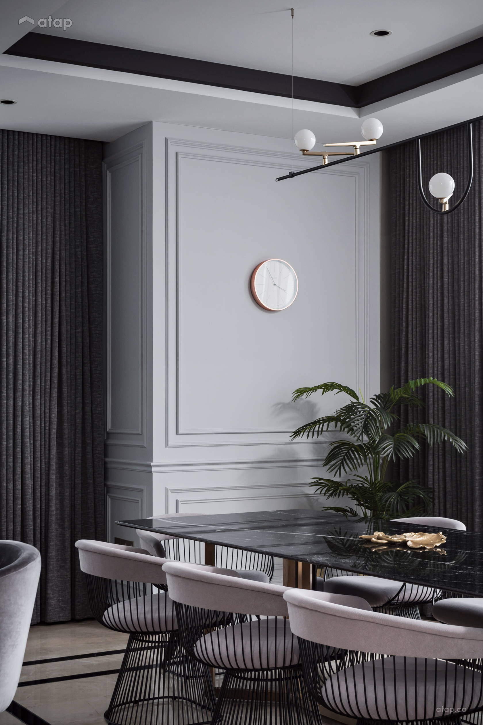 Classic Modern Dining Room condominium design ideas & photos Malaysia ...