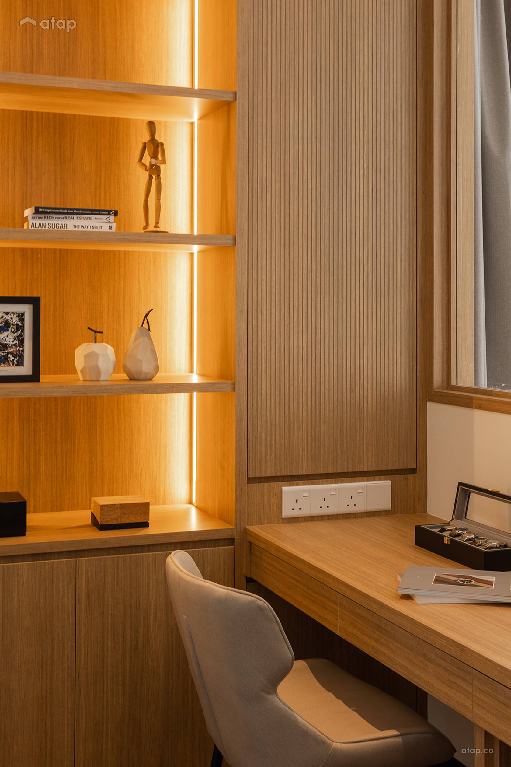 Minimalistic Zen Study Room semi-detached design ideas & photos ...