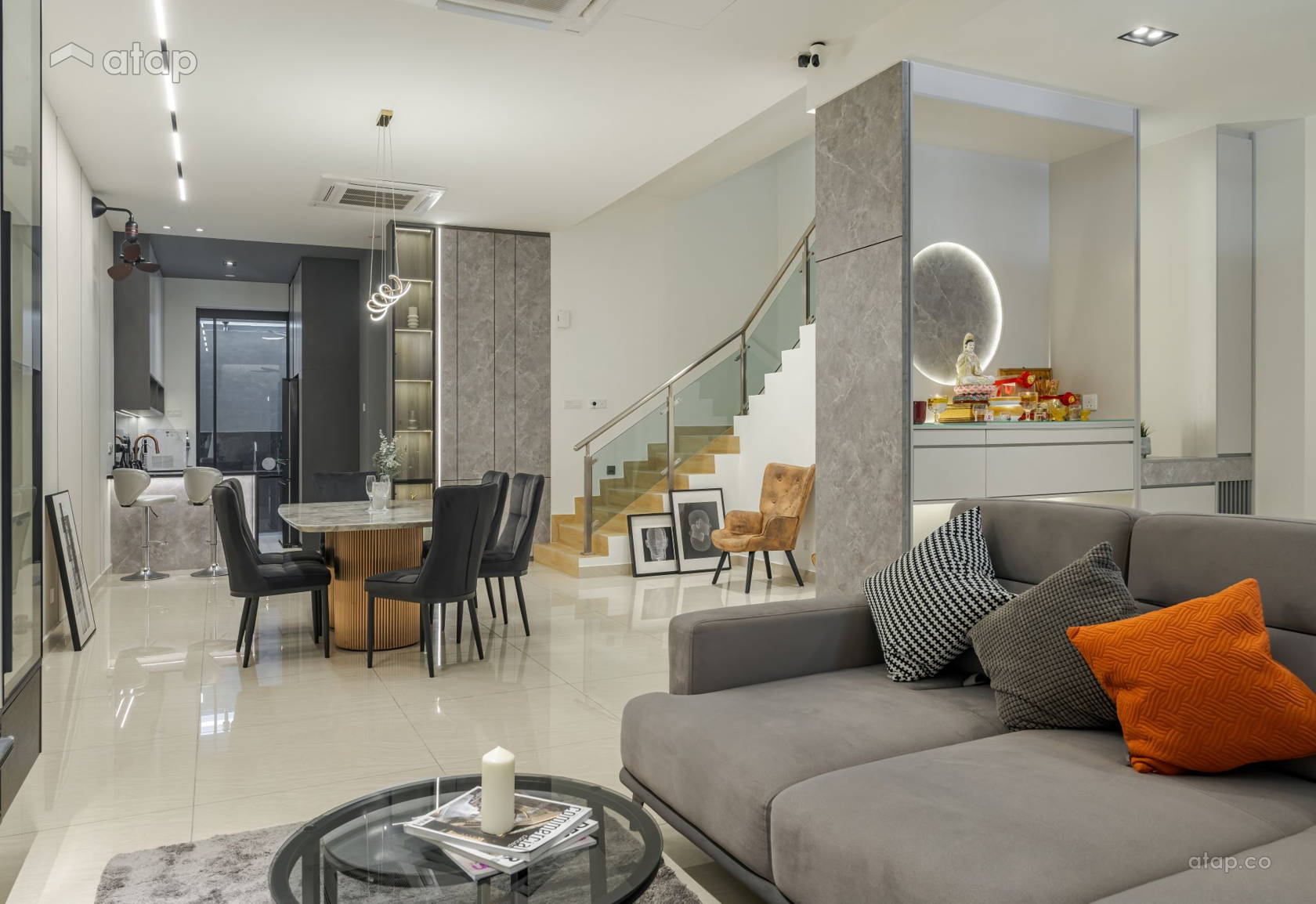Contemporary Foyer Living Room terrace design ideas & photos Malaysia ...